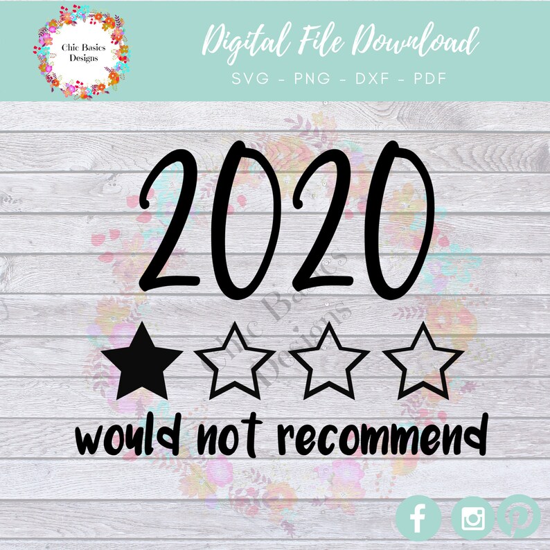 2020 SVG, 2020 Tshirt, 2020 One Star, Mask Decal, Tumbler Decal, Funny ...