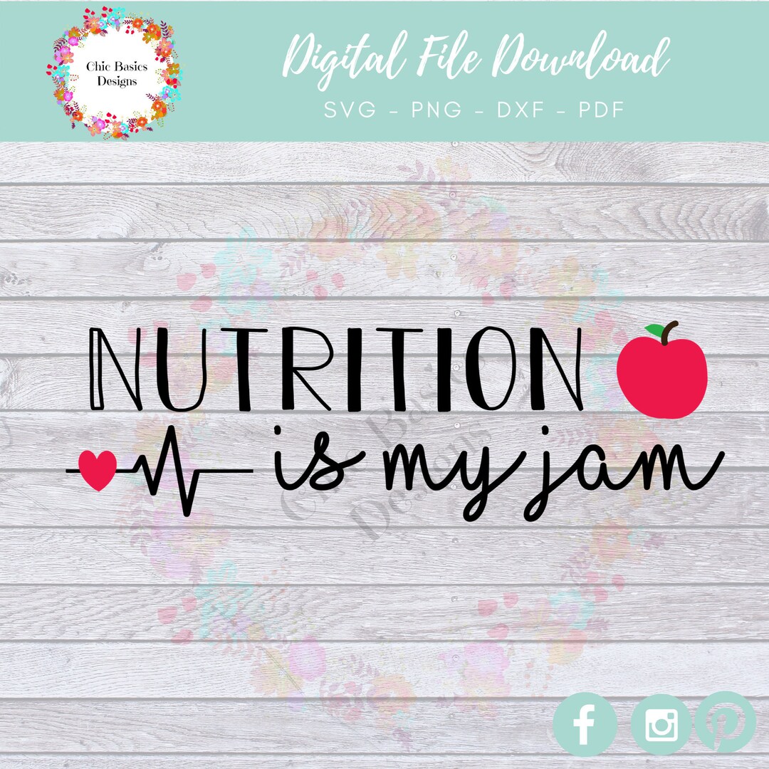 Nutrition SVG, Dietitian Gift, Dietitian Shirt, Dietitian Sticker ...