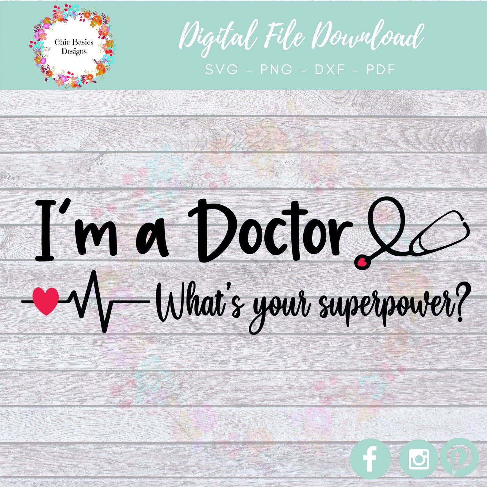 Doctor SVG Doctor Gift Heart Rate SVG Stethoscope SVG - Etsy