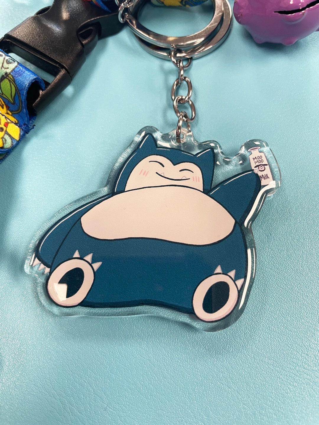 Snorlax Acrylic Keychain - Etsy