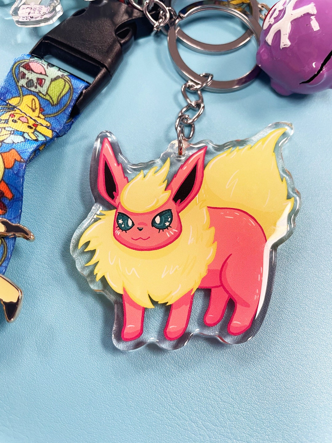 Flareon Acrylic Keychain - Etsy