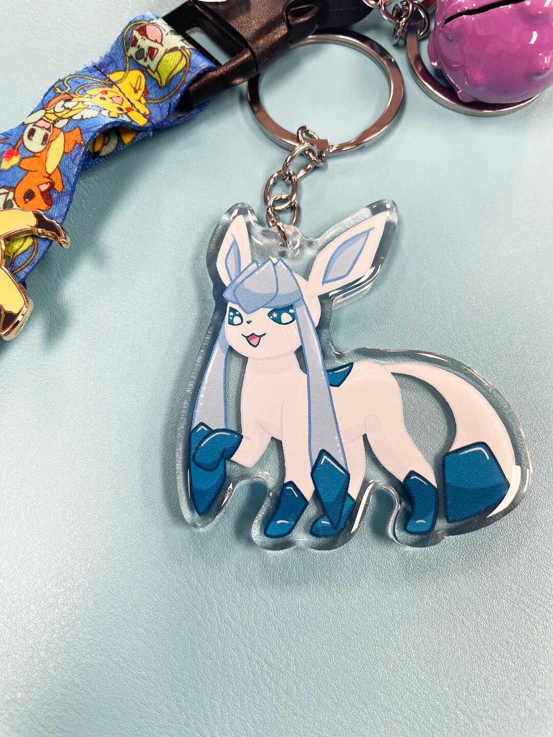 Glaceon Acrylic Keychain - Etsy