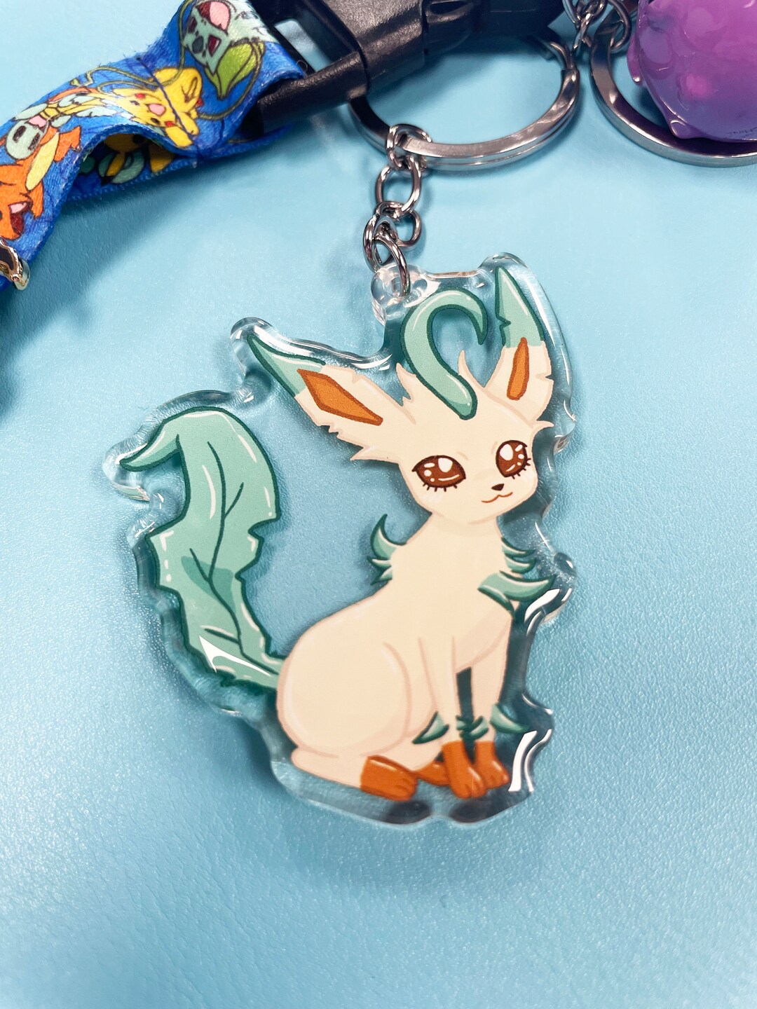 Leafeon Acrylic Keychain - Etsy
