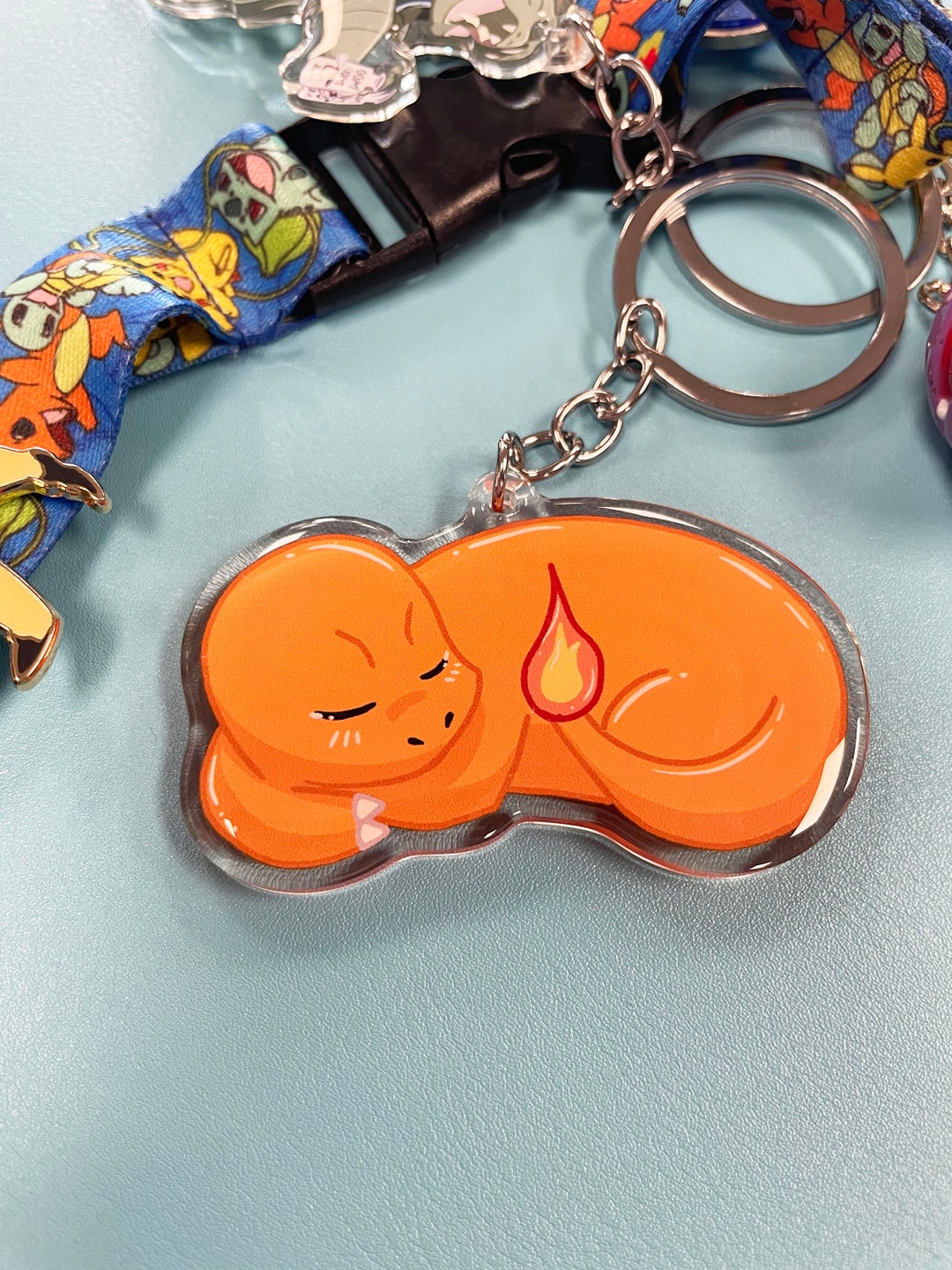 Charmander Acrylic Keychain Charm - Etsy