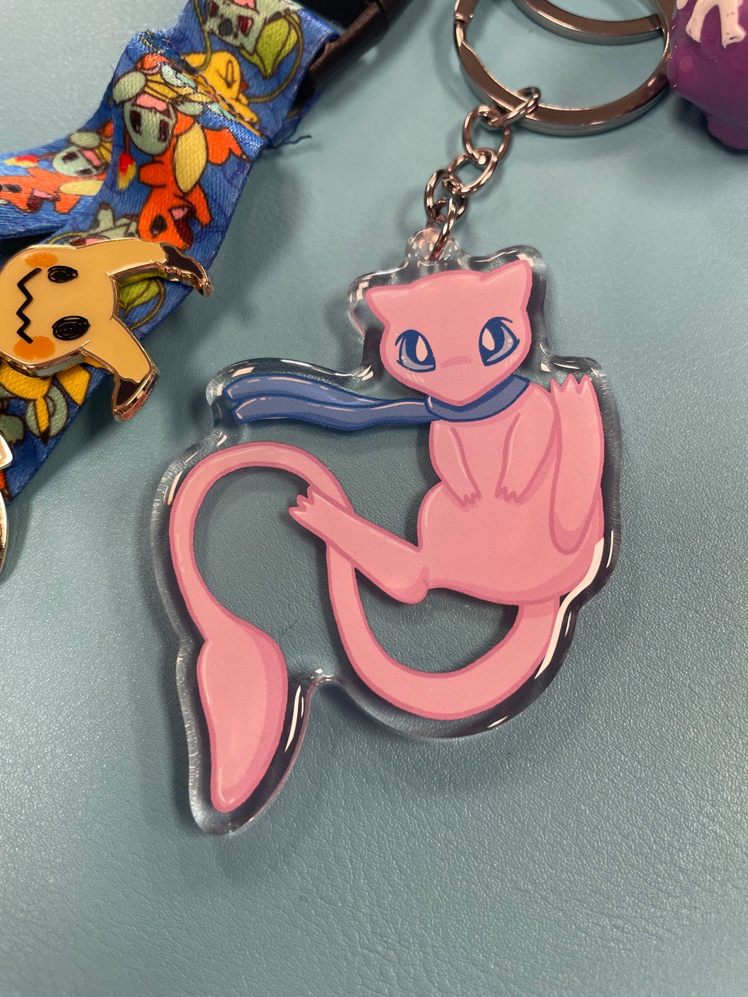Mew Acrylic Keychain - Etsy