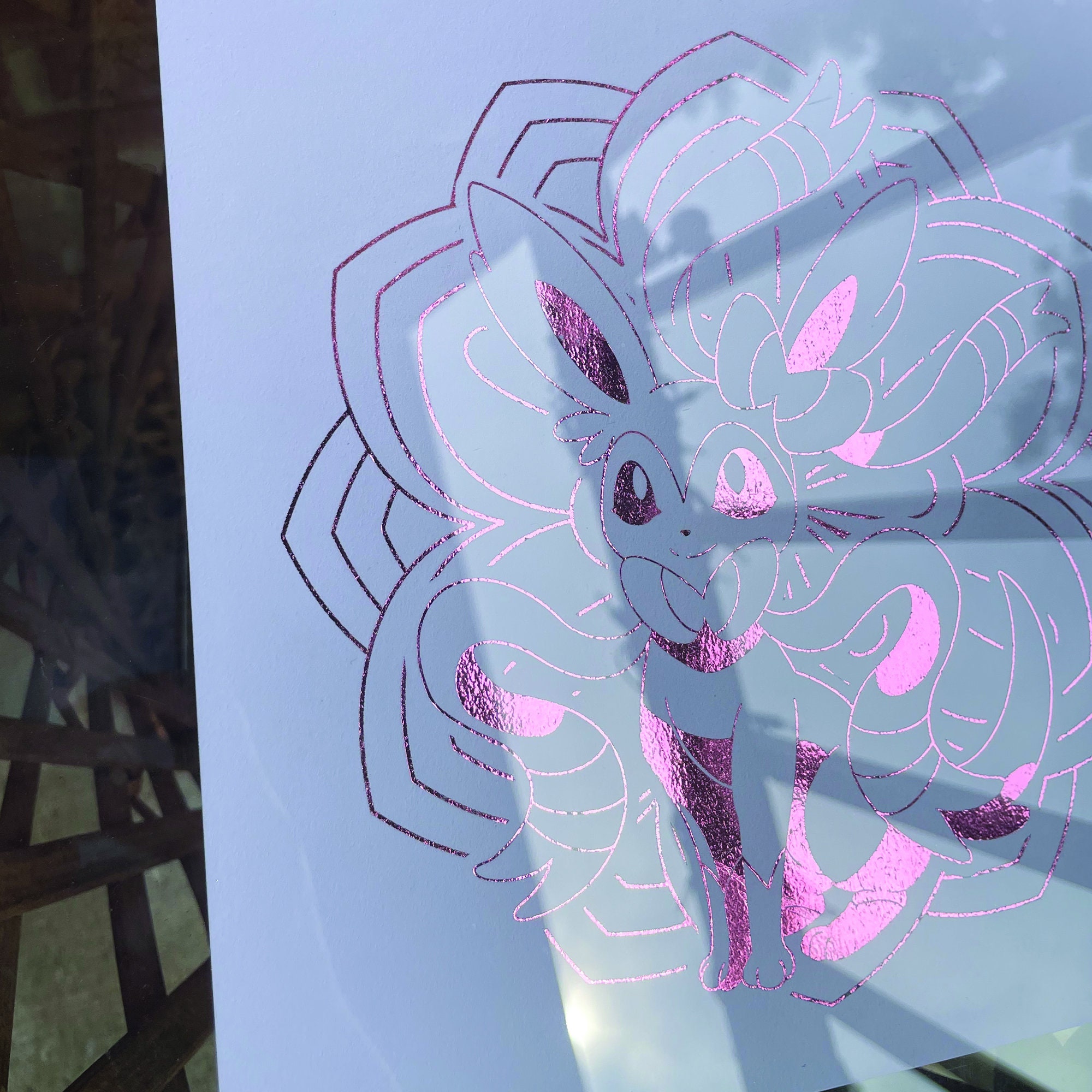 9 Eeveelution Foil Prints Pokemon 8x8 Geometric Background - Etsy