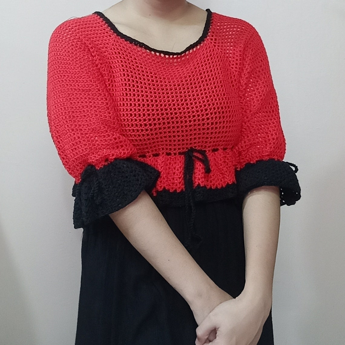 Crochet Bell Cuff Pullover Pattern - Etsy