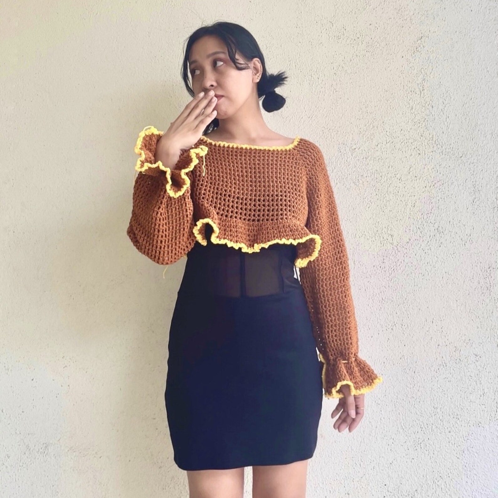 Crochet Bell Cuff Pullover Pattern - Etsy