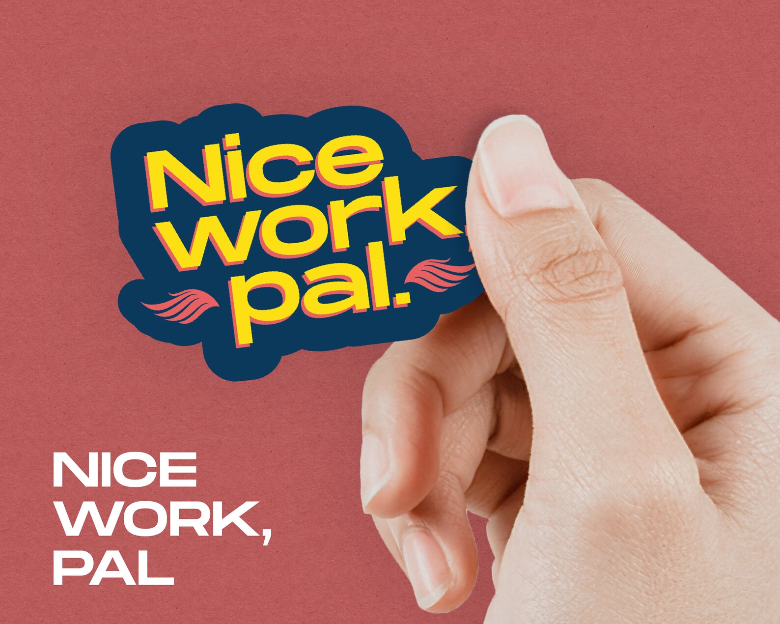 Disney World Nice Work Pal Sticker / Waterproof Vinyl - Etsy