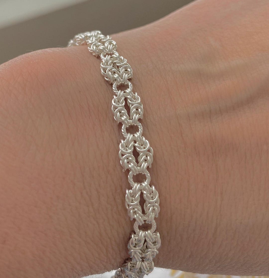 BYZANTINE Bracelet and Necklace, Solid Silver, Sterling Silver 925 ...