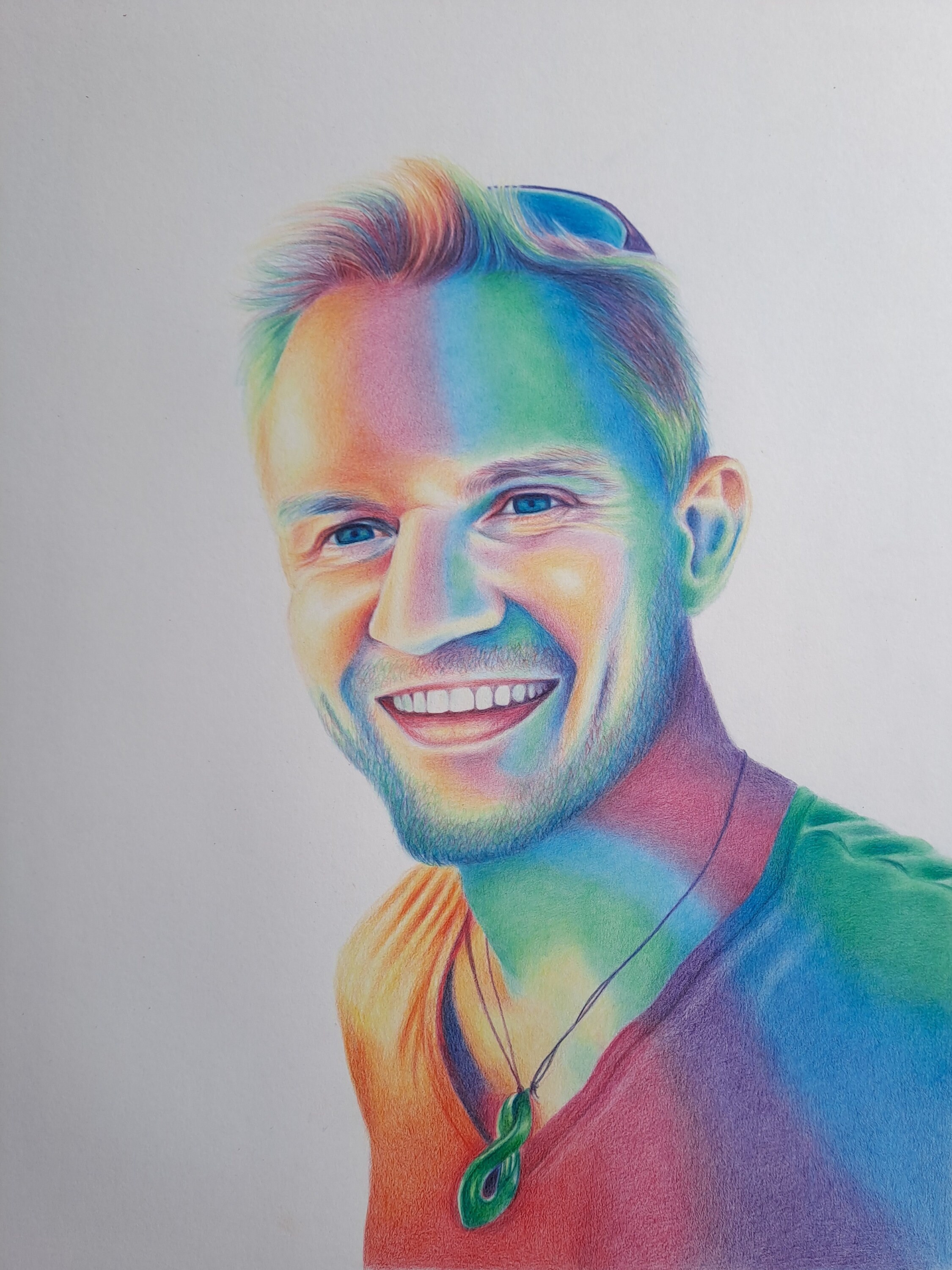 Rainbow Portrait Art From Photo Pet or People Family Wall Art - Etsy