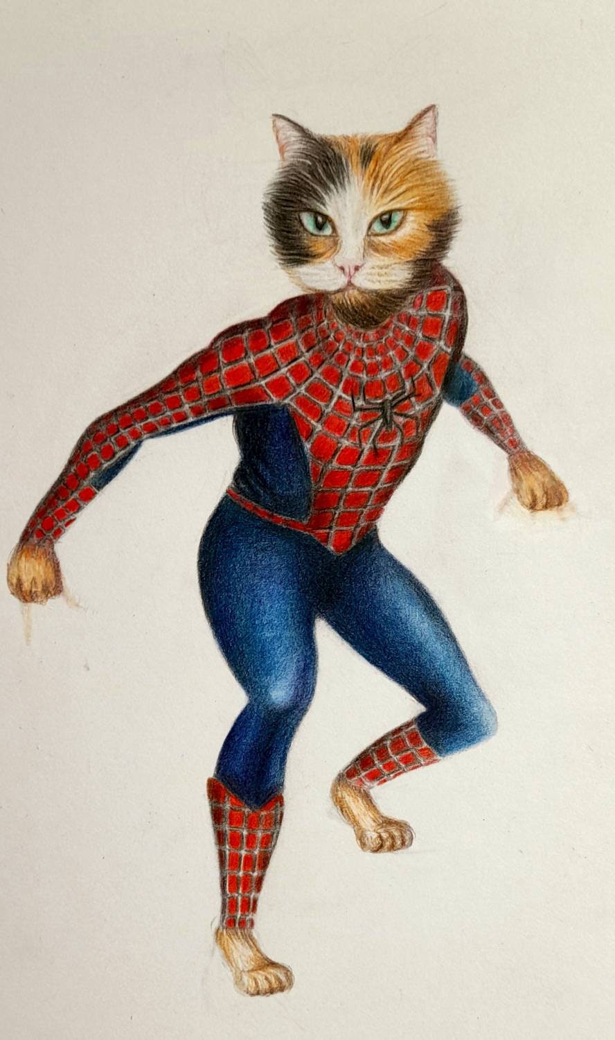 Marvel Superhero. Cat Art. Pet Cartoon. Custom Superhero Picture. Thor ...