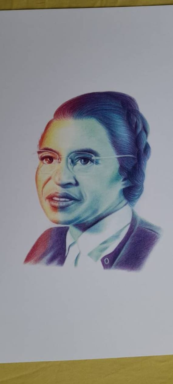 Drawing & Illustration Rosa Parks original artwork fine art drawing ...