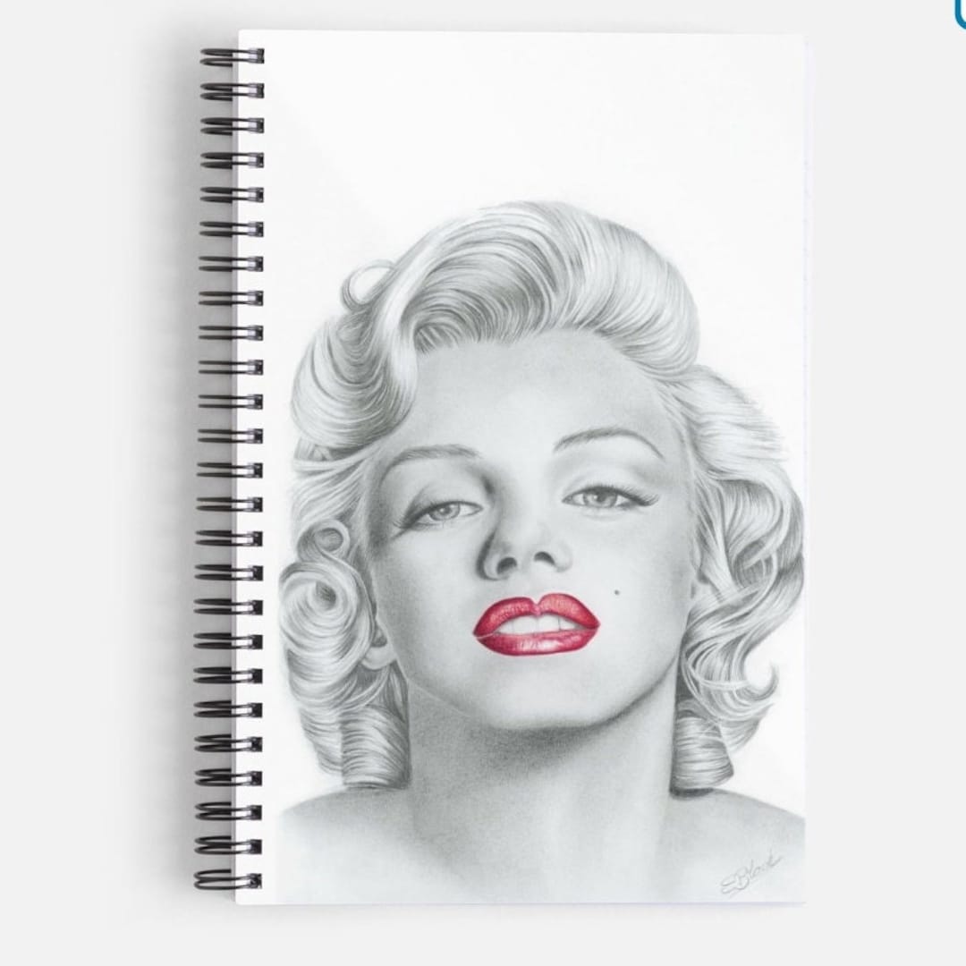 Marylin Monroe Notebook. Art Journal. Notebook for Her. Marylin Monroe ...