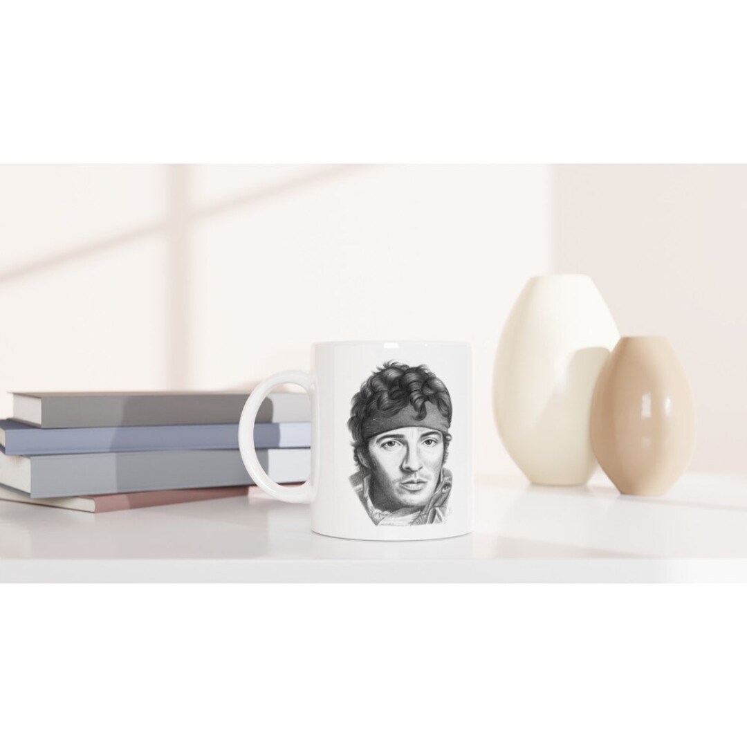 Bruce Springsteen Mug. Mother's Day Gift. Mum Mug. Black and White Mug ...