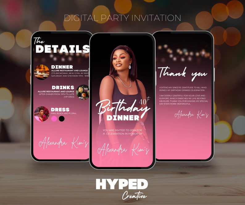 Animated Digital Birthday Party Invitation Templates Instant Download ...