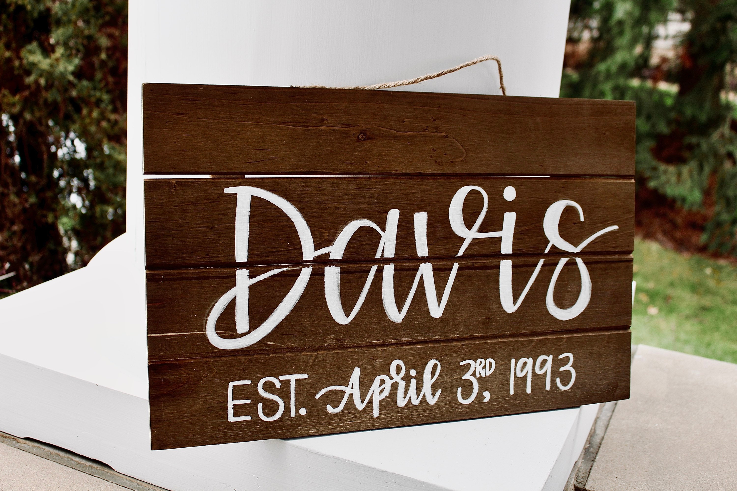 Wooden Custom Handlettered Sign - Etsy