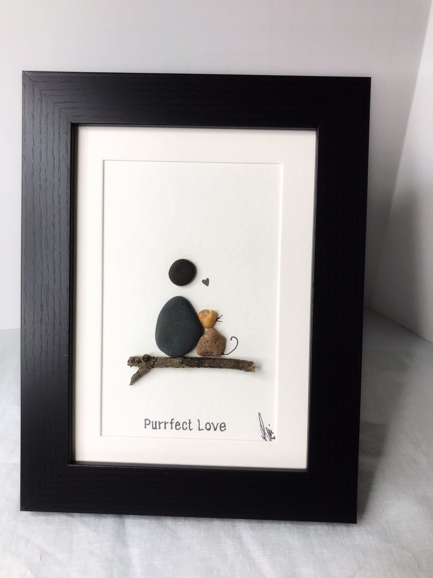 Pebble Art purrrfect Love Friendship Art Pebble - Etsy
