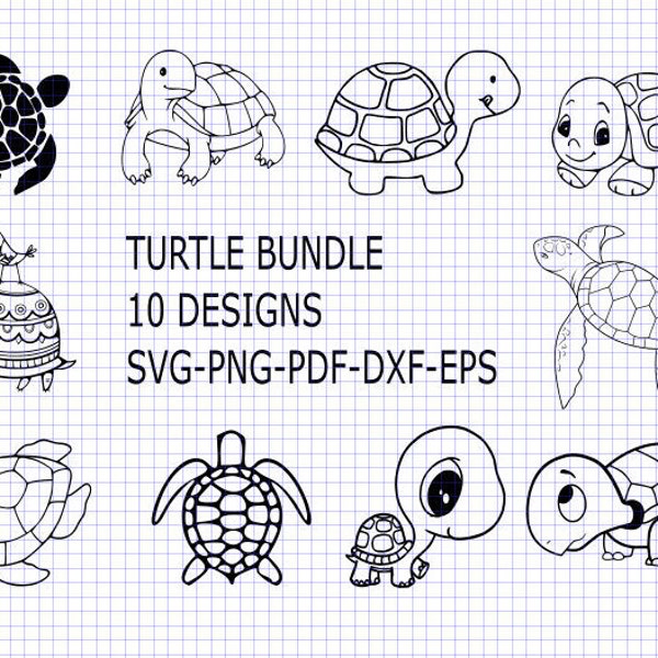 Turtle Svg - Etsy