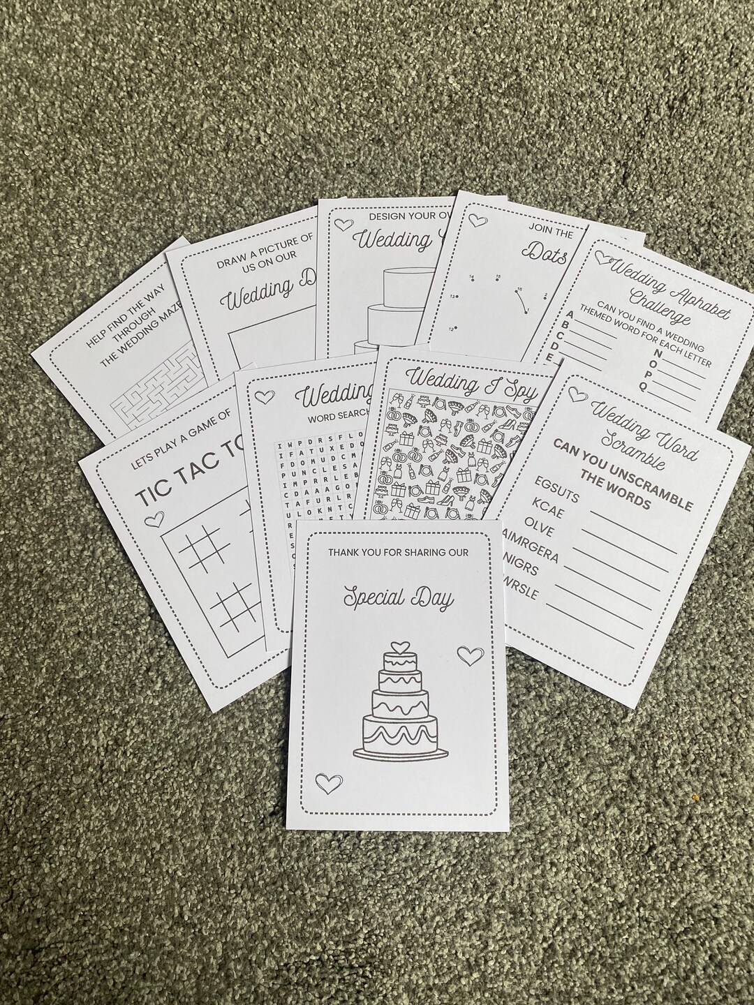 Wedding Activity Packs for Kids Digital Download, 10 Pages to Print on ...