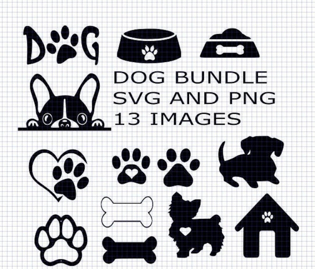 Dog Svg Bundle Dog Kennel Dog Bowl Svg Dog Paw Print Svg SVG and PNG ...