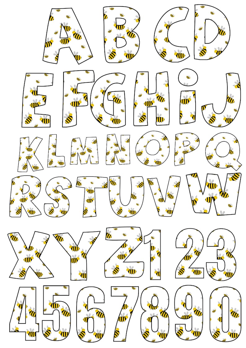 5 Doodle Fonts, Bee Doodle Font Use With Canva, Cricut or Similar, 5 ...