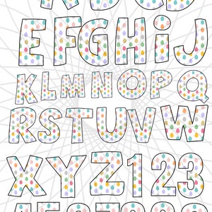 8 EASTER Doodle Fonts, Doodle Fonts Use With Canva, Cricut or Similar ...