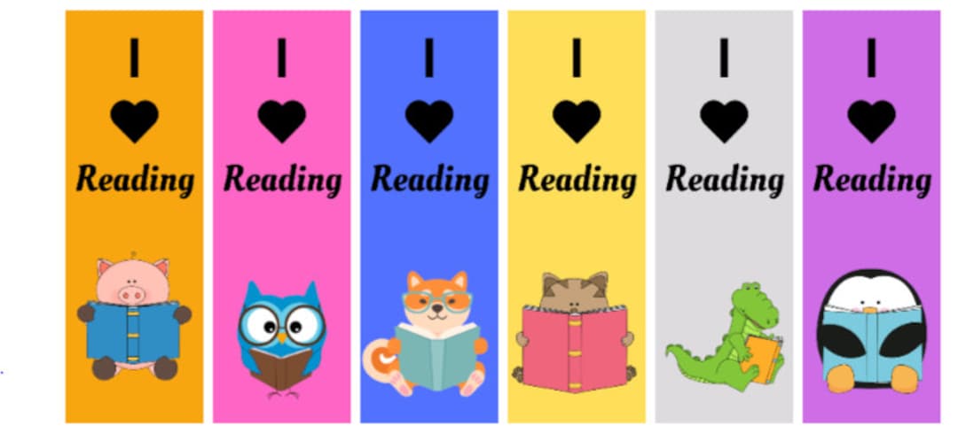 Printable Digital Bookmark Template, Cricut Bookmark, 6 Downloadable ...