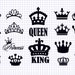 King and Queen Svg Crown Svg Tiara Svg Princess Prince King Queen Crown ...