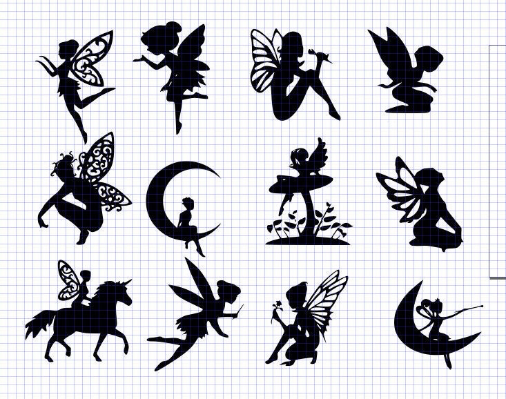 Fairy Silhouette Svg Faries Svg Fairy Bundle Svg Cut Files 5 - Etsy UK