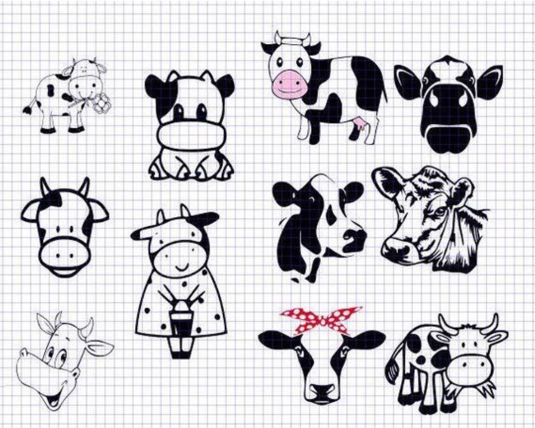 Cow Svg Cow Cutting Files You Will Receive All of These Formats: Svg ...