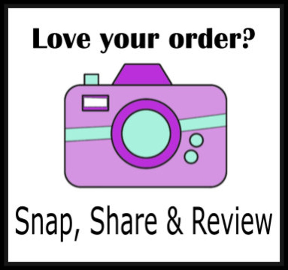 Snap Share Review Stickers, Love Your Order? Cool Camera, Small ...
