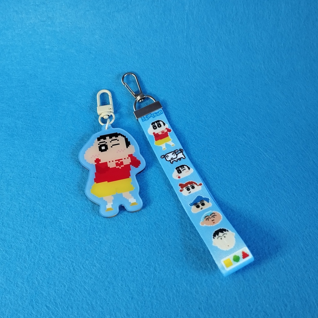 Shin Chan Keychain Lanyard Keychains Keychain Pixel Art Keychains Key ...