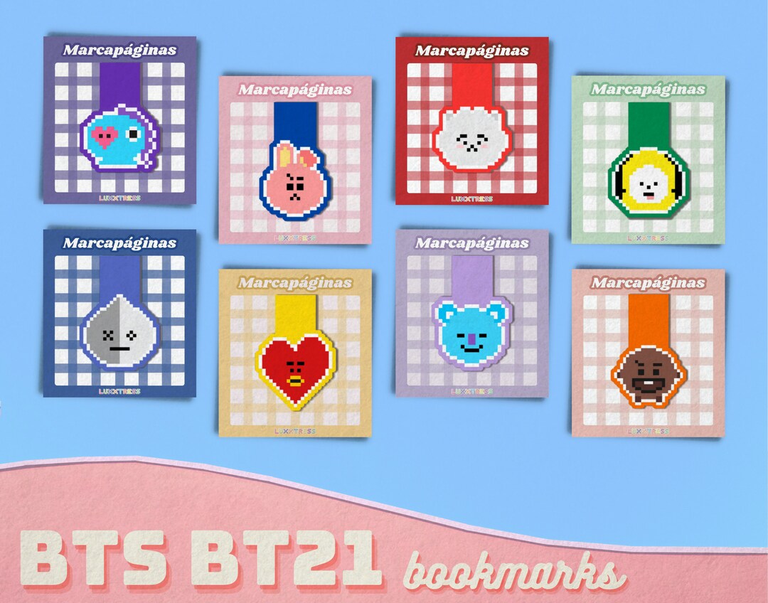 Bookmark Bookmark Bt21 Army Bts Cardboard Bookmarks Bookmark Book Books ...