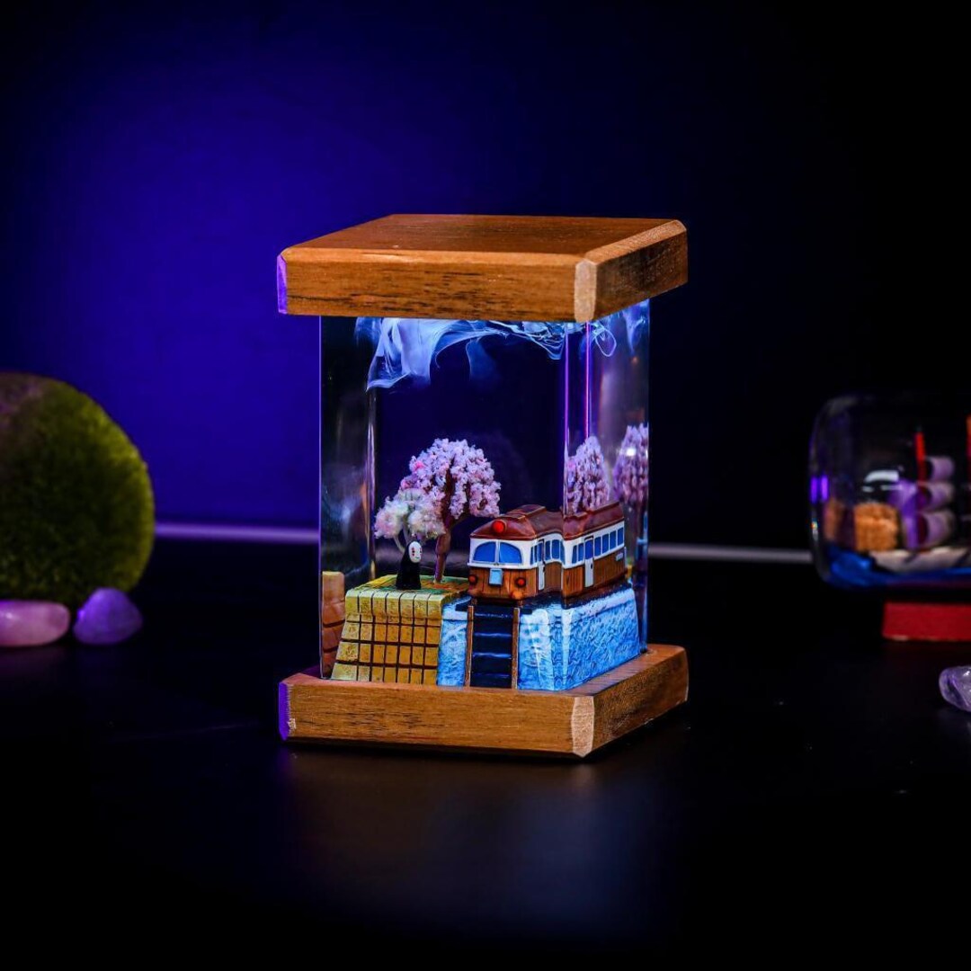 No Face Spirited Away Resin Night Light, Studio Ghibli Anime Art Lamp ...