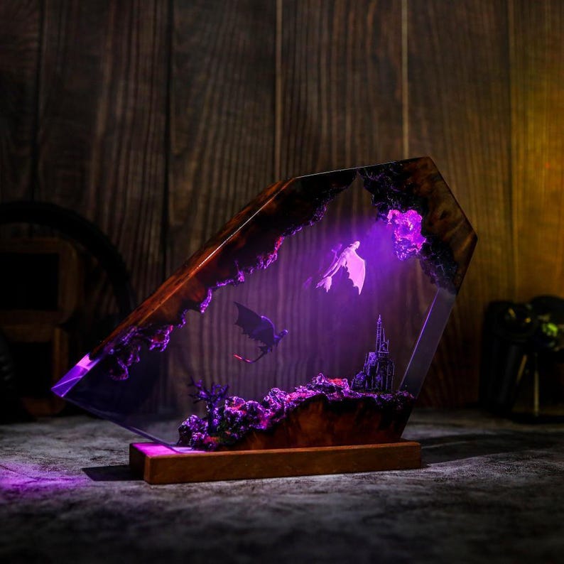 Flying Toothless & Light Fury Lamp, HTTYD How to Train Your Dragon ...