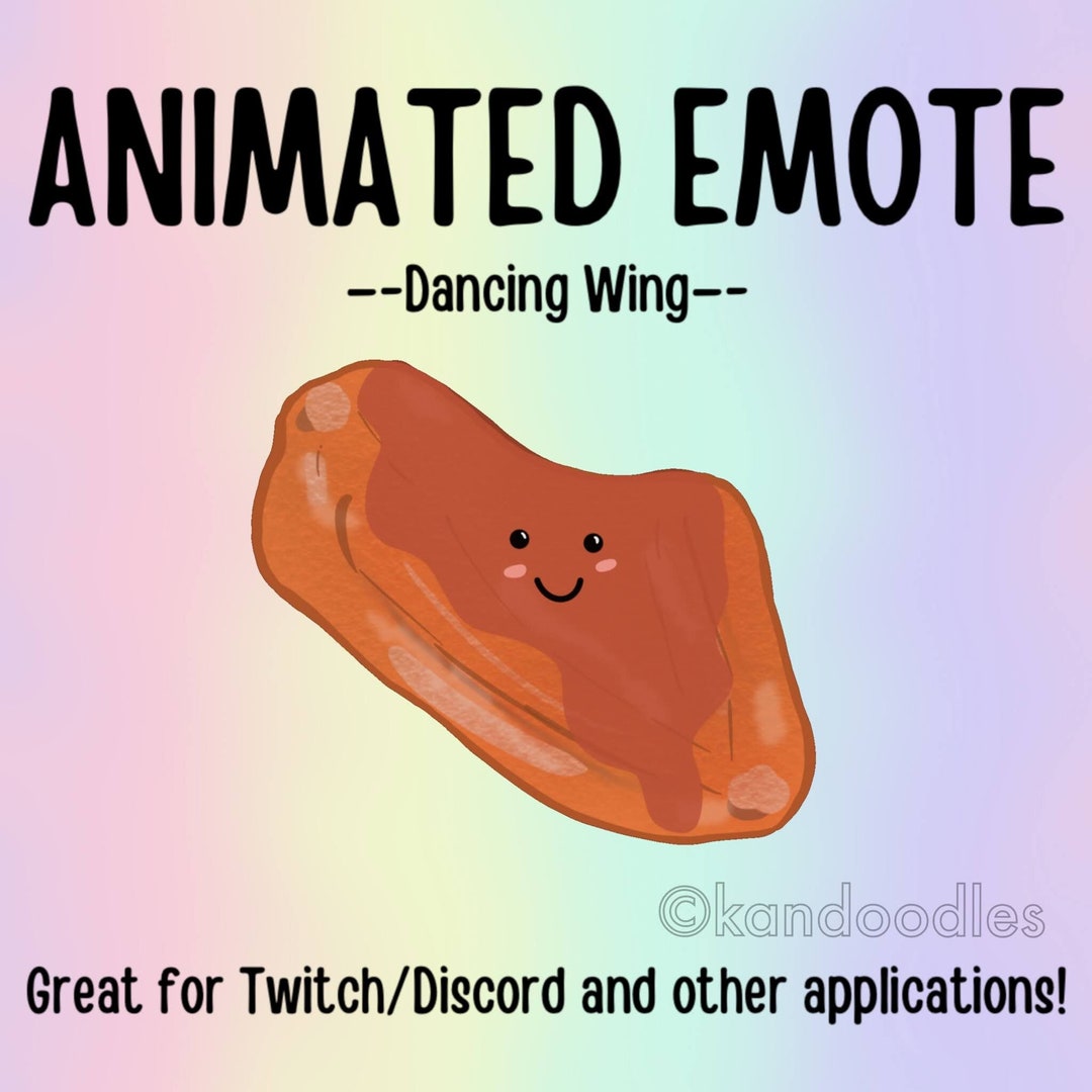 Animated Emote- Dancing Chicken Wing- Twitch and Discord- Kawaii Funny ...