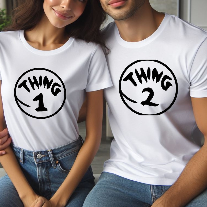 Thing 1 Thing 2 SVG PNG: Dr. Seuss Inspired Clipart (digital Download ...