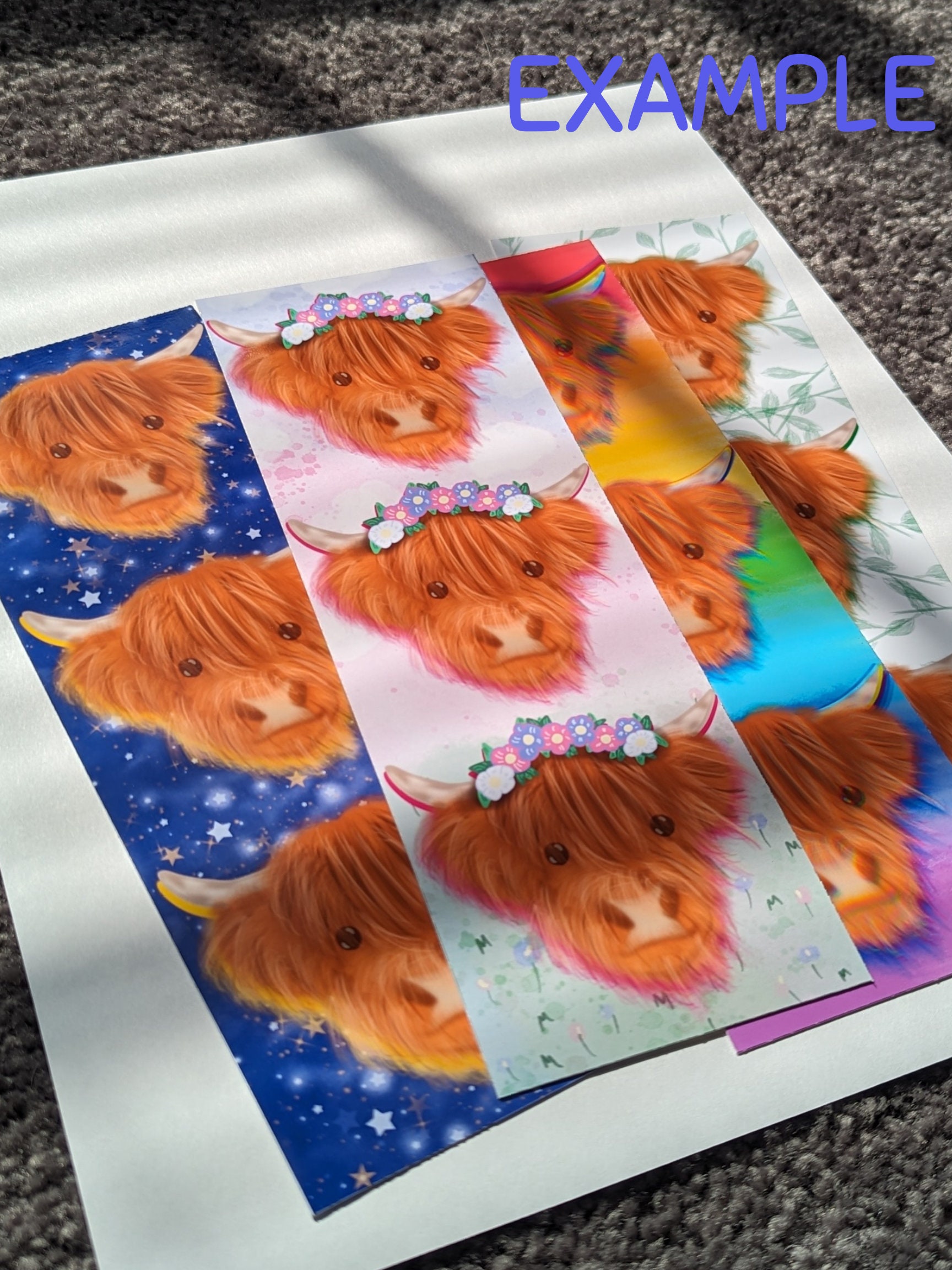 Printable Bookmarks Highland Cow PNG/JPEG/PDF | Cute Bookmarks | Gift ...