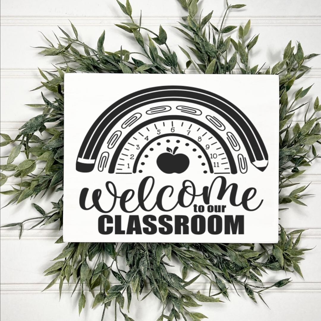 Welcome to Our Classroom Mini Wood Sign, Teacher Desk Decor, Classroom ...