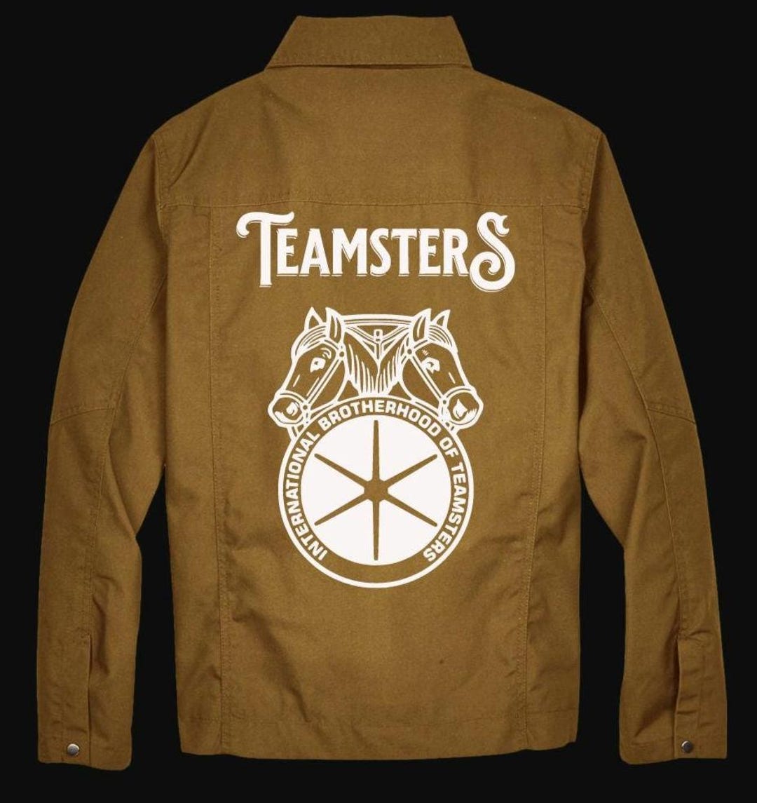 Personalized Teamsters Duck Brown Work Jacket, Dad Jacket, Dad Gift, Husband Gift Custom Union ...