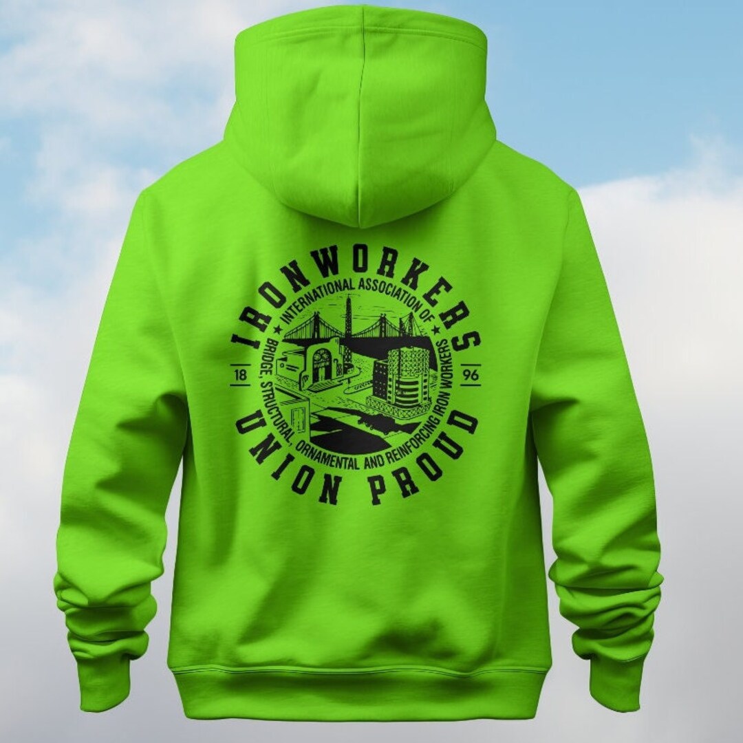 Ironworker Union Pride IW Ironworkers Hoodie Crane, Structural ...