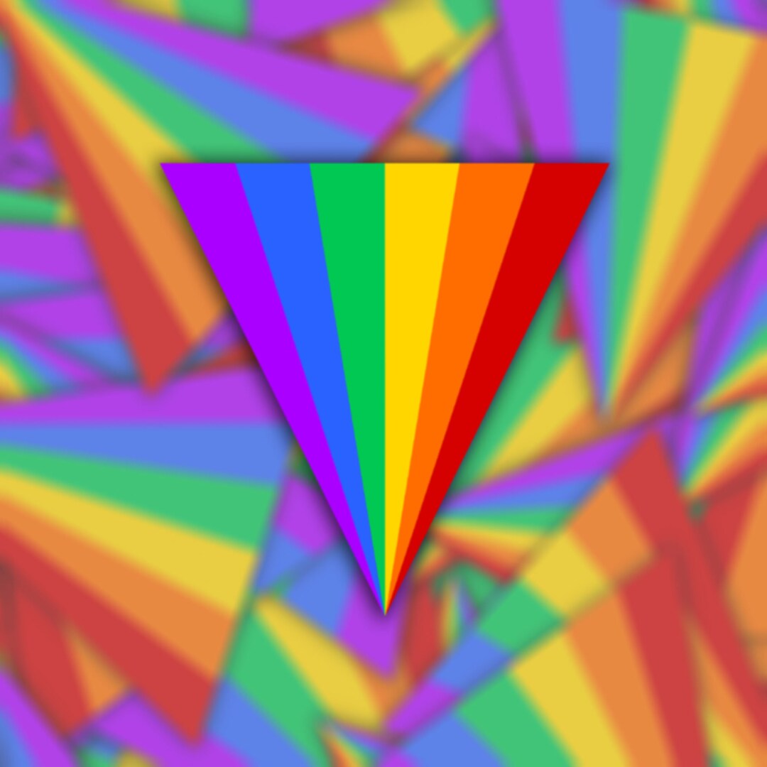 Rainbow Pride Flag Triangle Sticker or Magnet - Die Cut Waterproof ...