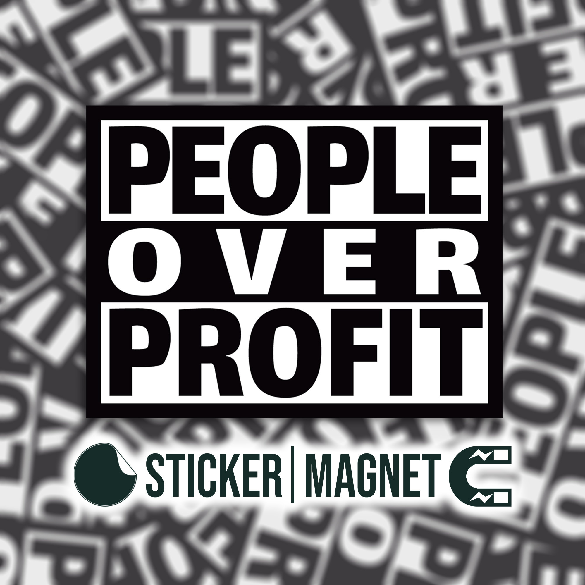 People Over Profit Sticker or Magnet Die Cut Vinyl - Etsy