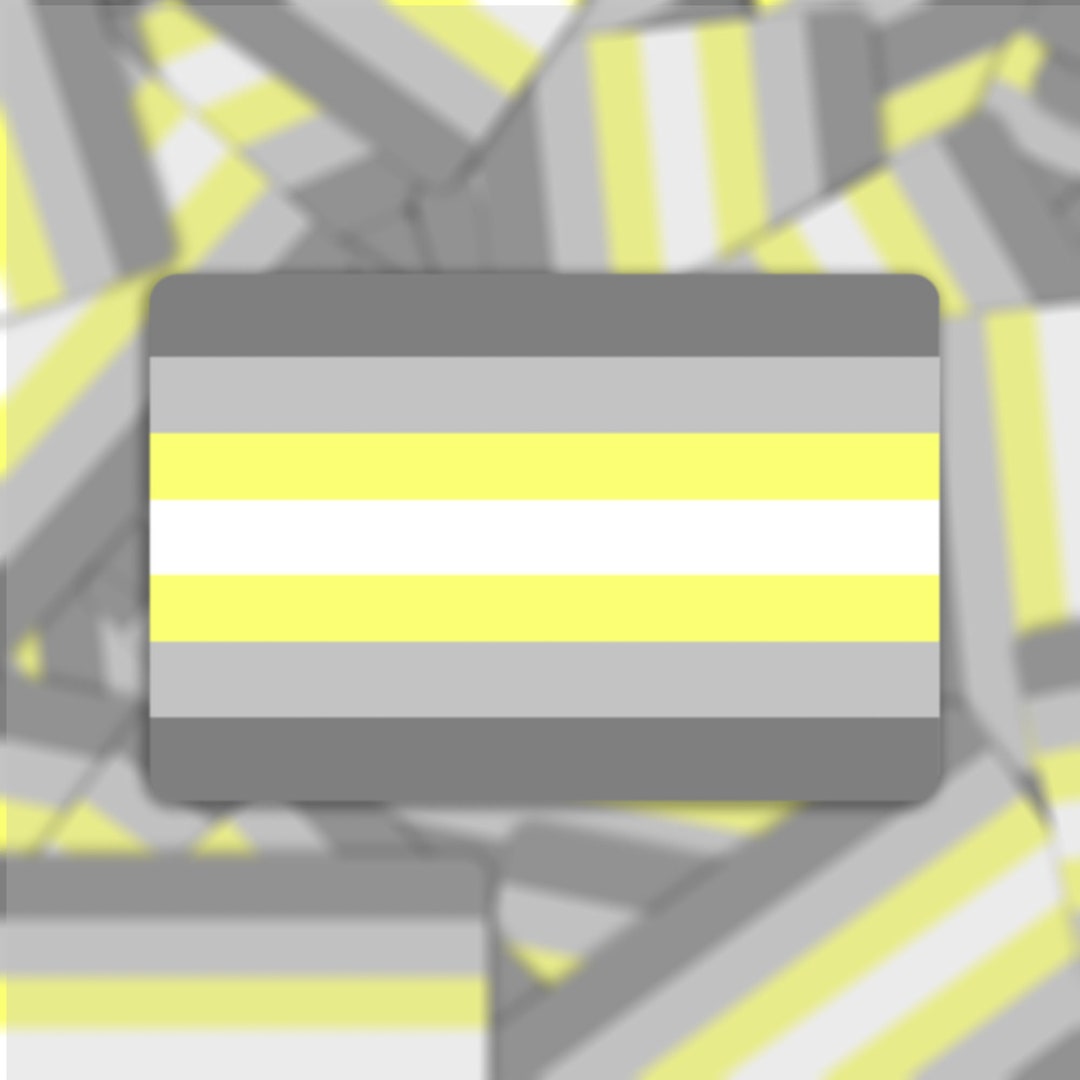 Deminonbinary Pride Flag Sticker - Die Cut Vinyl Waterproof Sticker ...
