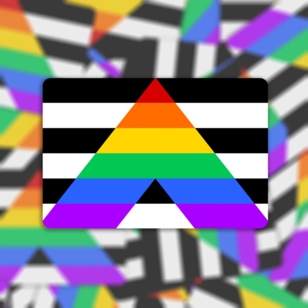 Straight Ally Pride Flag Sticker or Magnet | Waterproof Vinyl Stickers ...