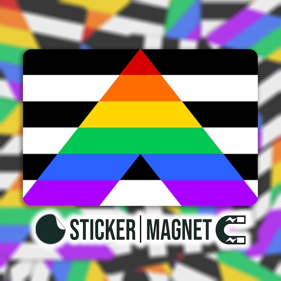 Straight Ally Pride Flag Sticker or Magnet Die Cut - Etsy