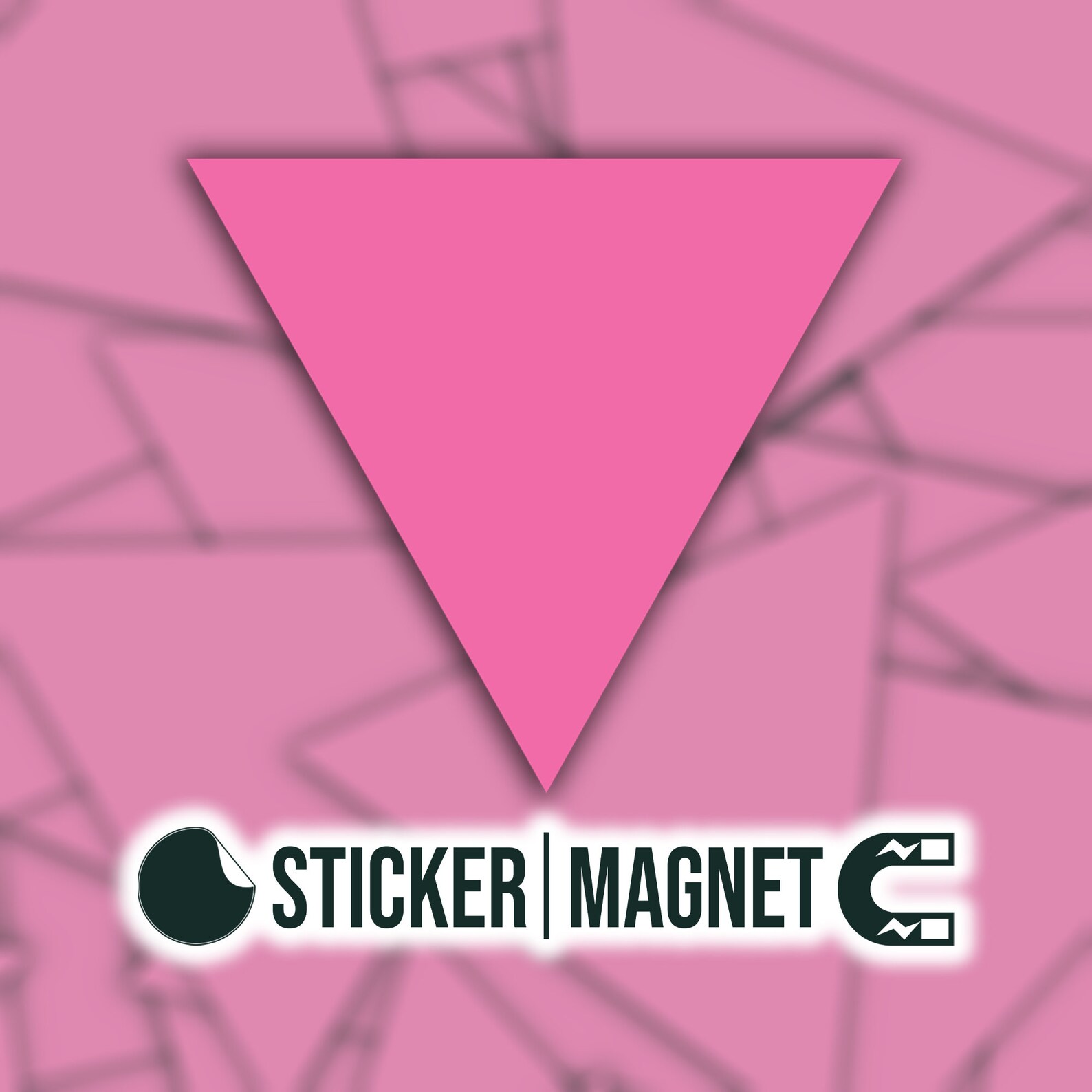 Pink Triangle Sticker or Magnet Die Cut Waterproof Vinyl - Etsy