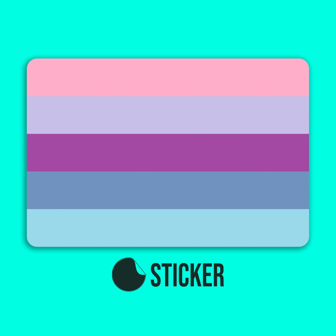 Omnigender Pride Flag Sticker Die Cut Vinyl Waterproof | Etsy