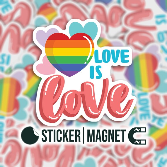 Love is Love Sticker or Magnet Die Cut Vinyl Waterproof - Etsy Australia